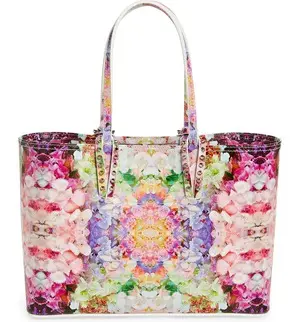 CHRISTIAN LOUBOUTIN Cabata Small Blooming Leather Tote