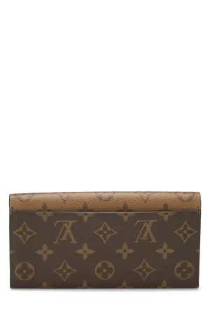 LOUIS VUITTON Monogram Reversed Canvas Emilie Wallet - Brown