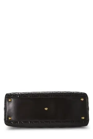 Dior Lady Cannage Quilted Lambskin Satchel - Black