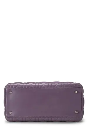 Dior Cannage Quilted Lambskin Lady - Purple