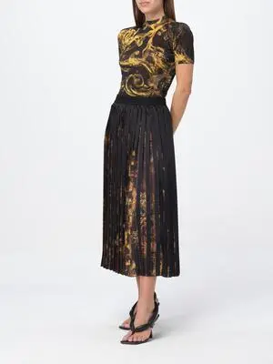Versace Pleated Midi Skirt
