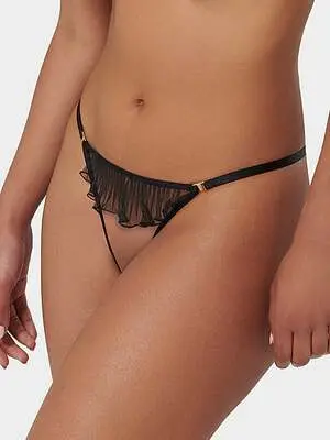 Victoria's Secret Bluebella Matisse Ouvert Brief Panty - Black