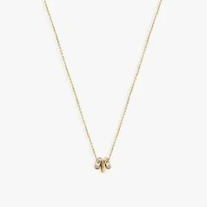 Shinola 14k Gold Rondelle Diamond Necklace - Yellow Gold