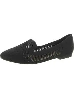 Feversole Womens Knit Slipon Ballet Flats - Black
