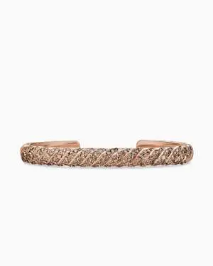 David Yurman Sculpted Cable Cuff Bracelet - Cognac Diamond