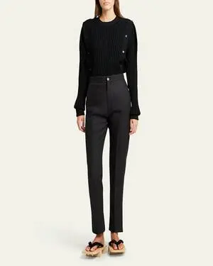 SETCHU Origami Skinny Wool Pants - Black