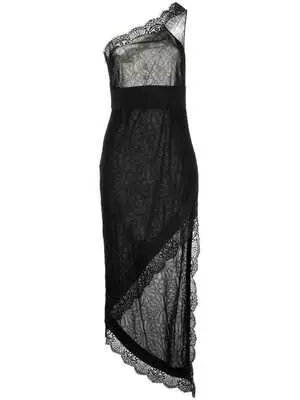 TOM FORD Lace-detail One-shoulder Dress