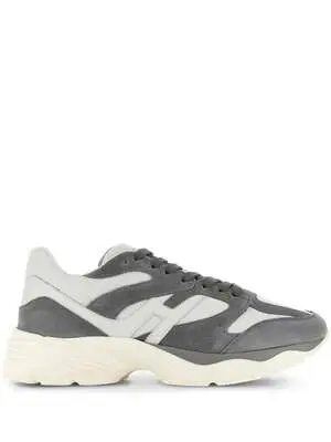 Hogan Panelled Suede Sneakers - Grey