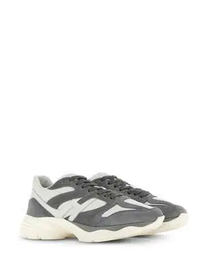 Hogan Panelled Suede Sneakers - Grey
