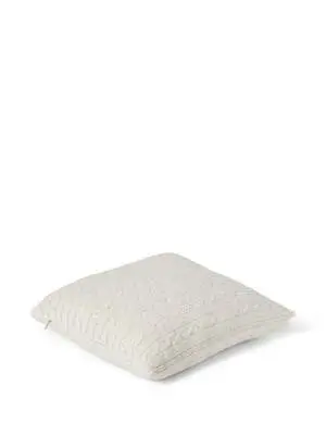 Brunello Cucinelli Cable-knit Sequin-embellished Cushion - Neutrals