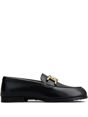 TOD'S Chain-embellished Leather Loafers