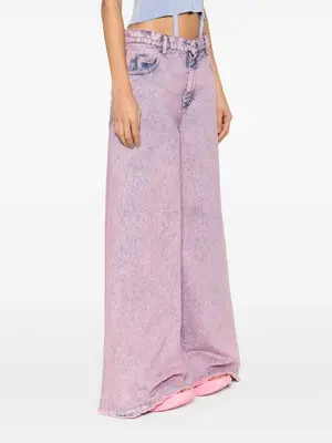 Marni Marble-effect Wide-leg Jeans