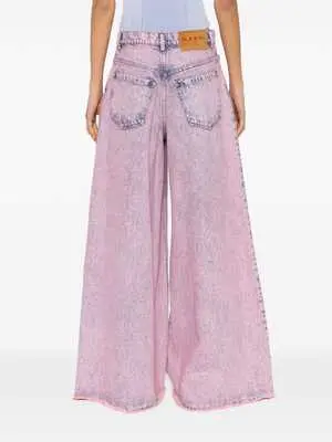 Marni Marble-effect Wide-leg Jeans