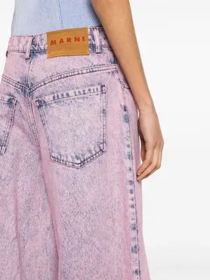 Marni Marble-effect Wide-leg Jeans