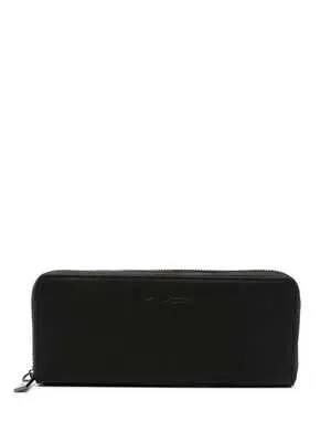 Yohji Yamamoto Logo-debossed Leather Wallet - Black