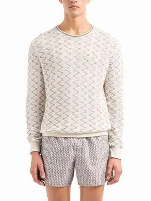 Giorgio Armani Zigzag-embroidered Jumper