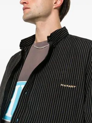 MARANT Jasolo Striped Cotton Shirt - Black