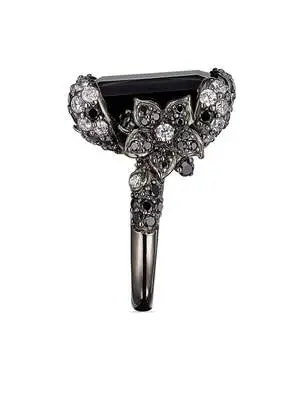 ANABELA CHAN 18kt White Gold Diamond Cocktail Ring - Black
