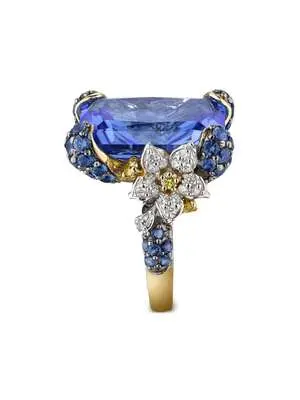 ANABELA CHAN 18kt Gold Vermeil Gemstone Ring - Blue