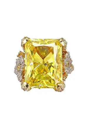 ANABELA CHAN 18kt Gold Vermeil Lemon Quartz Cocktail Ring - Yellow