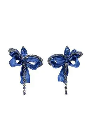 ANABELA CHAN Anabela Chan 18kt Gold Cupid's Bow Sapphire Drop Earrings Blue