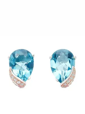 ANABELA CHAN 18kt Yellow Gold Vermeil Berry Multi-stone Drop Earrings - Blue