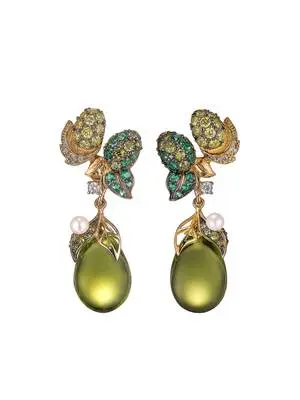 ANABELA CHAN Anabela Chan 18kt Gold Appleberry Multi-Stone Earrings