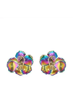 ANABELA CHAN 18kt Yellow Gold Vermeil Rainbow Bloom Quartz Earrings - Blue