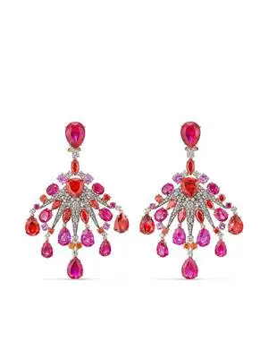 ANABELA CHAN 18kt Yellow Gold Vermeil Starburst Multi-stone Drop Earrings - Red