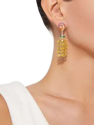 ANABELA CHAN 18kt Gold Pineapple Multi-stone Earrings