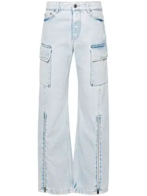 Stella McCartney Mid-rise Wide-leg Cargo Jeans - Blue