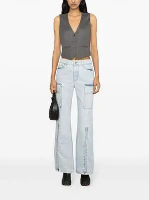 Stella McCartney Mid-rise Wide-leg Cargo Jeans - Blue
