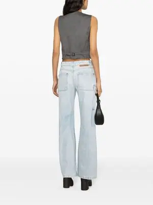 Stella McCartney Mid-rise Wide-leg Cargo Jeans - Blue