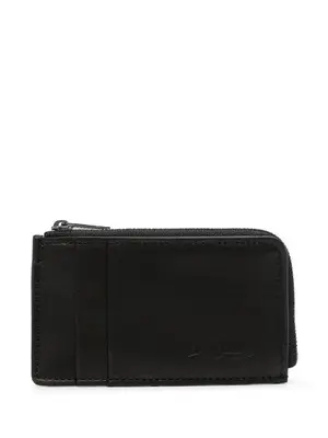 Yohji Yamamoto Logo-debossed Leather Wallet - Black