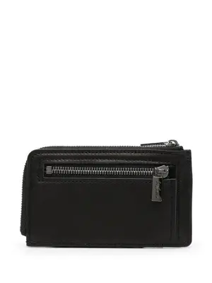Yohji Yamamoto Logo-debossed Leather Wallet - Black