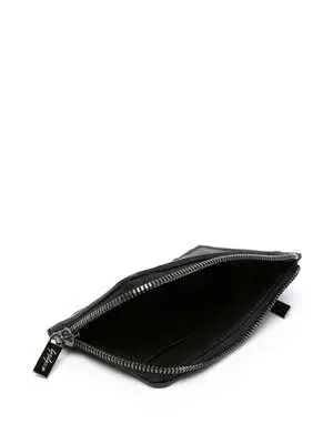 Yohji Yamamoto Logo-debossed Leather Wallet - Black