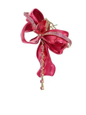 ANABELA CHAN 18kt Yellow Gold Cupid's Bow Ruby Drop Earrings - Red