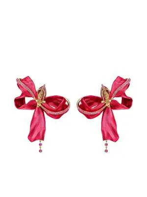 ANABELA CHAN 18kt Yellow Gold Cupid's Bow Ruby Drop Earrings - Red