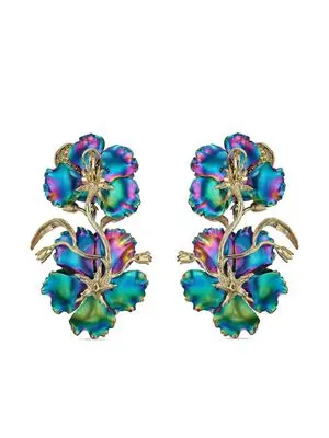 ANABELA CHAN 18kt Yellow Gold Magnolia Multi-stone Drop Earrings
