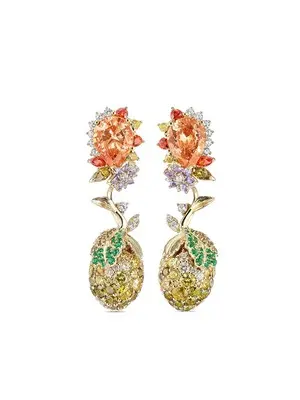 ANABELA CHAN 18kt Yellow Vermeil Multi-stone Drop Earrings - Gold