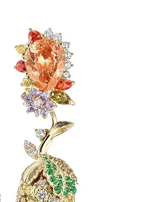 ANABELA CHAN 18kt Yellow Vermeil Multi-stone Drop Earrings