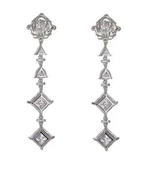 ANABELA CHAN 18kt White Gold Diamond Drop Earrings