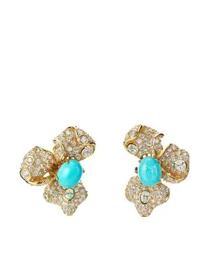 ANABELA CHAN 18kt Yellow Orchid Multi-stone Drop Earrings
