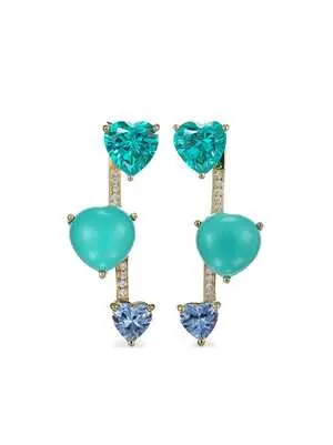 ANABELA CHAN 18kt Gold Vermeil Multi-stone Drop Earrings