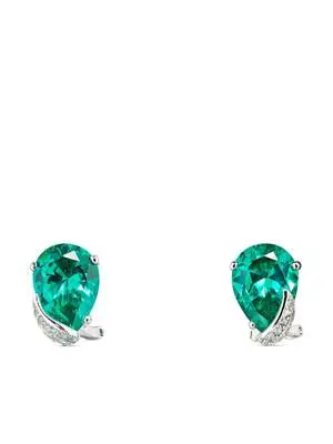 ANABELA CHAN 18kt White Gold Vermeil Berry Multi-stone Drop Earrings - Blue