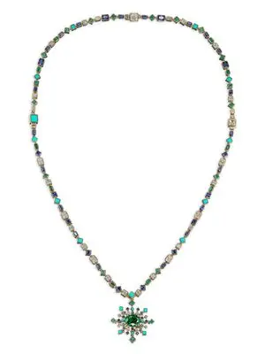 ANABELA CHAN 18k Yellow Gold Spectra Multi-stone Necklace - Green