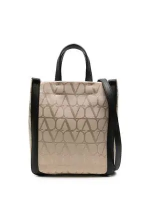 Valentino Garavani Vlogo Jacquard Tote Bag - Neutrals