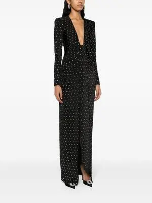 NISSA Crystal-embellished Maxi Dress