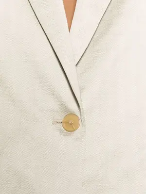 FORTE_FORTE Single-breasted Satin Blazer - Neutrals