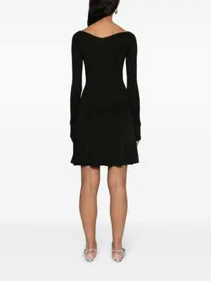 Jacquemus La Mini Robe Pralu Flared Minidress - Black